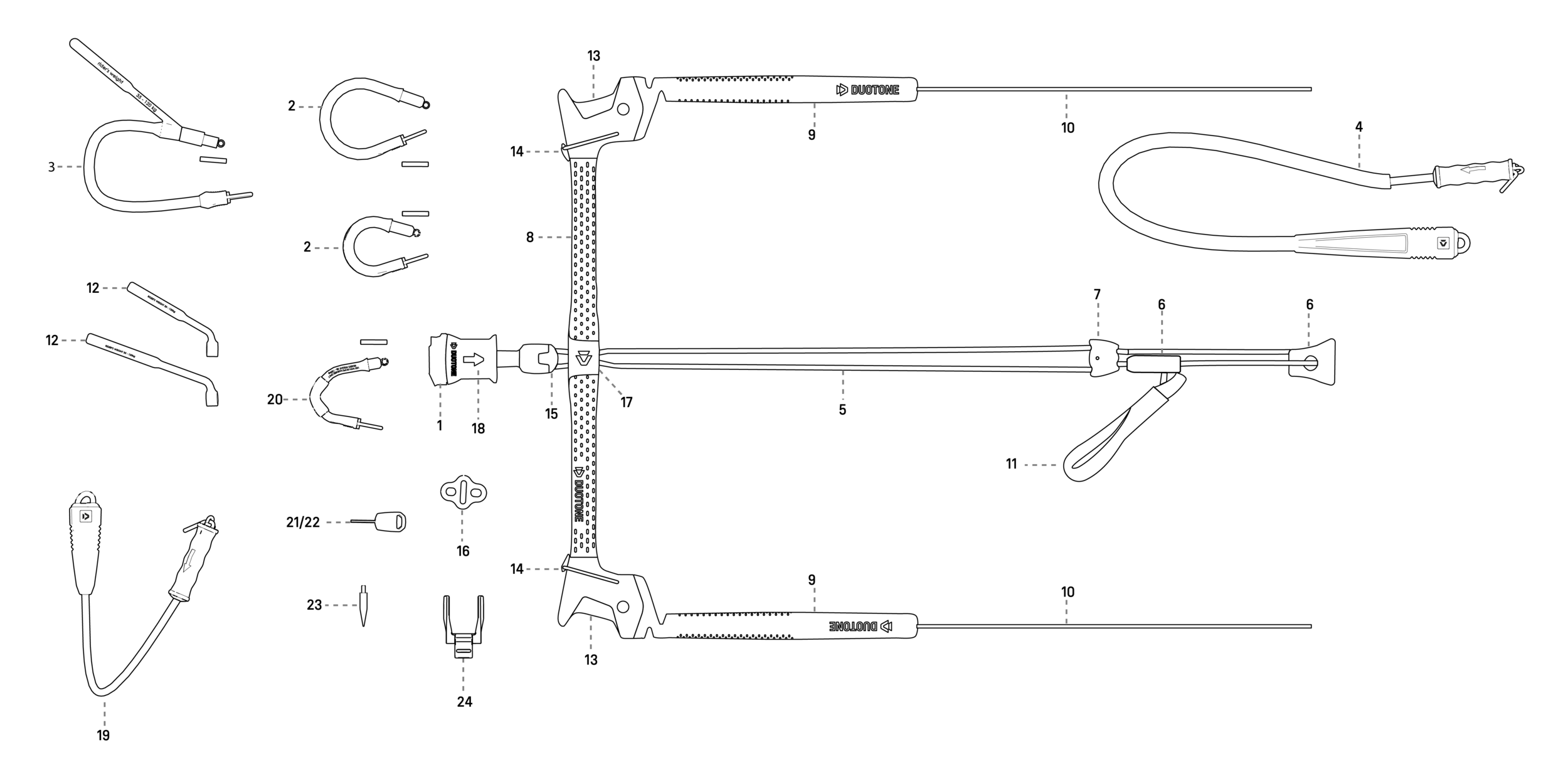 Spare parts for kitesurf bars | DUOTONE Kiteboarding